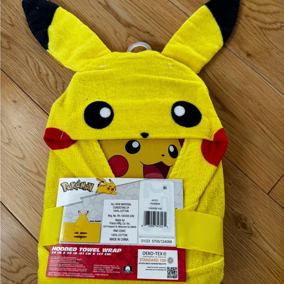 Bath, Skin & Hair | Pokemon Pikachu Hooded Bath And Beach Towel Wrap ...
